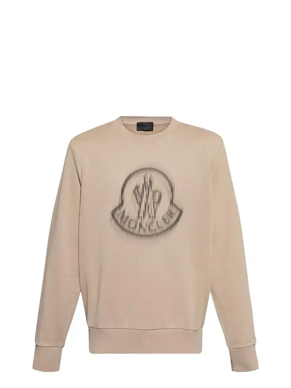 Moncler Blurred Logo Sweatshirt - Neutrals