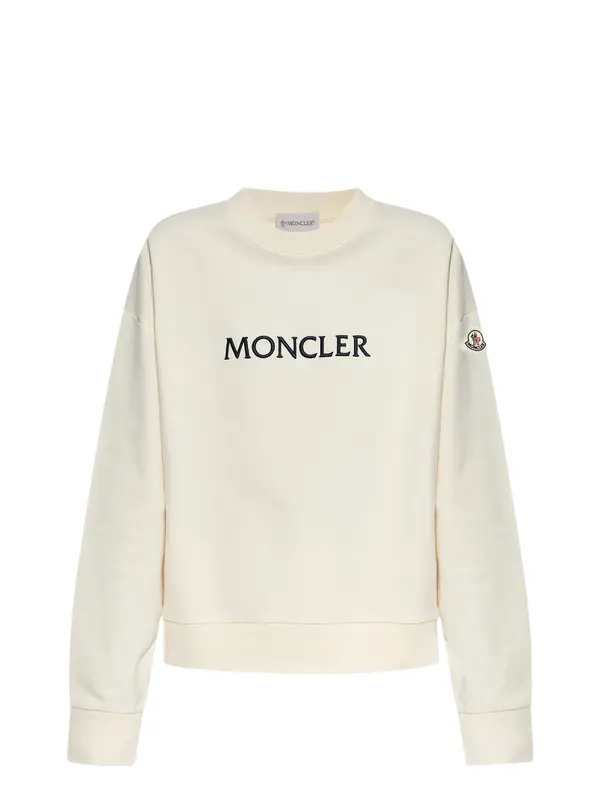Moncler Cotton Sweatshirt - Neutrals