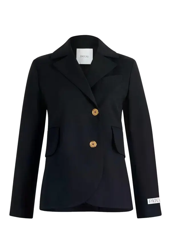 PATOU Belted Twill Blazer - Black