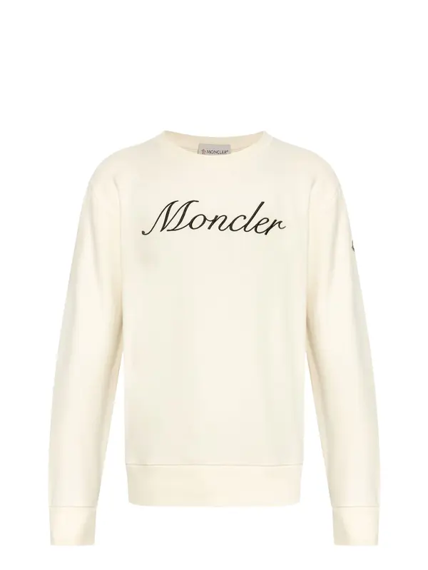 Moncler Logo-embroidered Sweatshirt - Neutrals