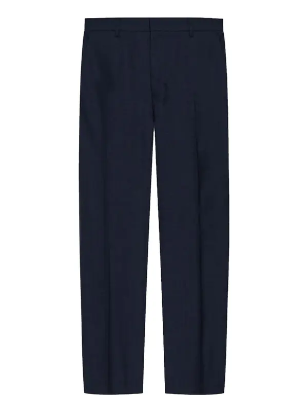 Ami Pressed-crease Tapered Trousers - Blue