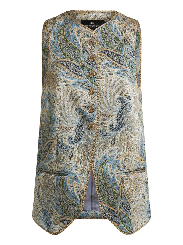 Etro Jacquarded Waistcoat - Blue