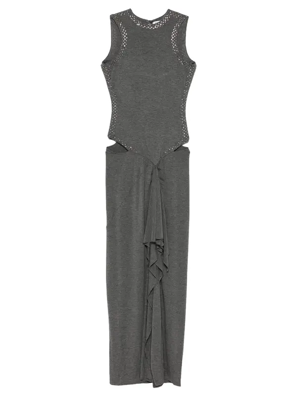 Attico Draped Midi Dress - Grey