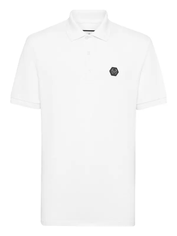 Philipp Plein Gothic Plein Polo Shirt - White