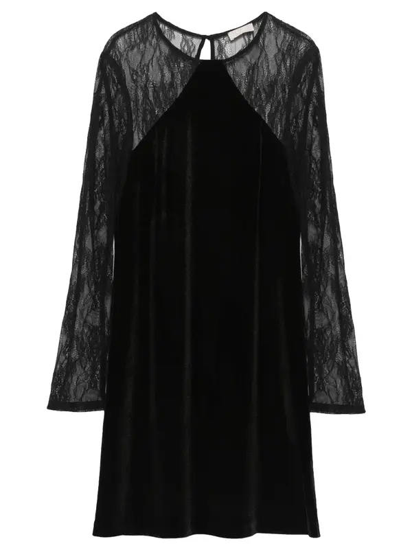 Liu Jo Lace-panel Mini Dress - Black