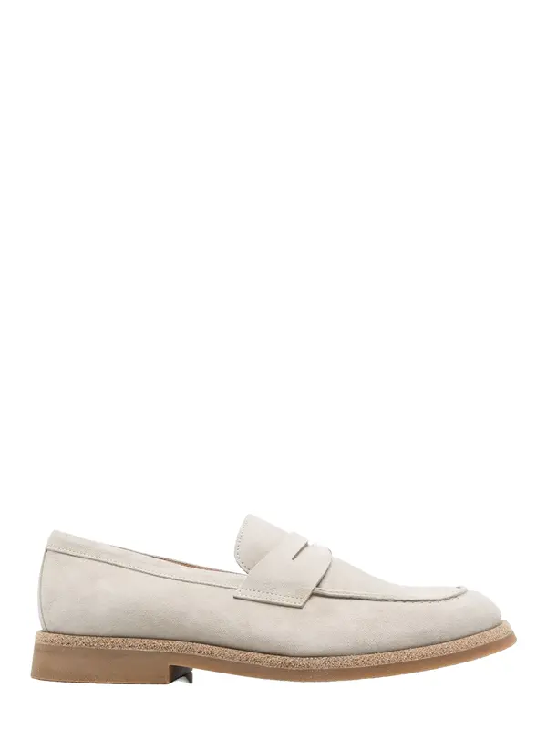 Eleventy Suede Loafers - Neutrals