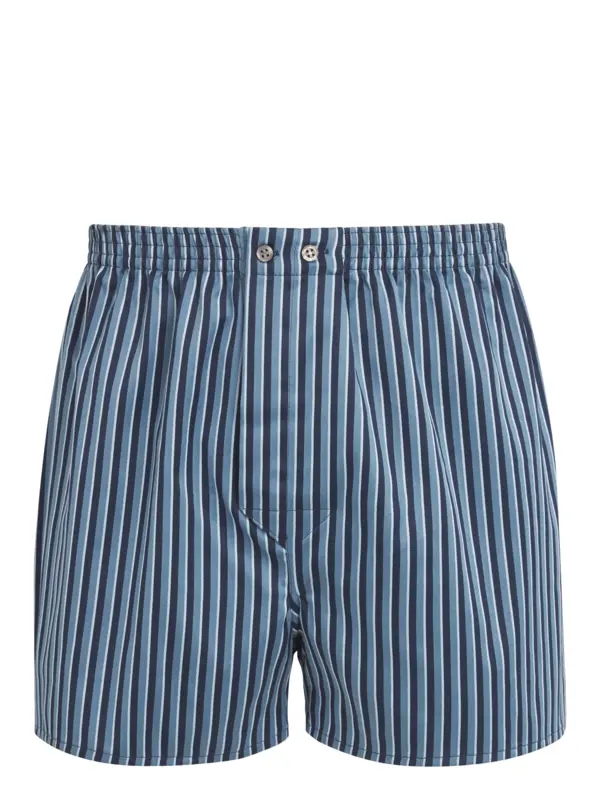 Derek Rose Cotton Wellington Boxer Shorts - Blue