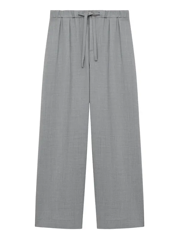 Loewe Wool-blend Drawstring Trousers - Grey