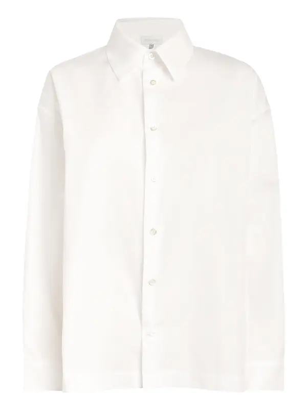 Eskandar Cotton Slim Fit Shirt - White