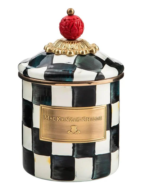MACKENZIE-CHILDS Small Courtly Check Canister - Black