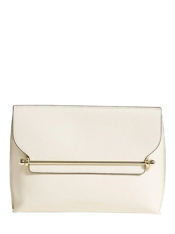 Strathberry Leather Stylist Clutch - Ivory