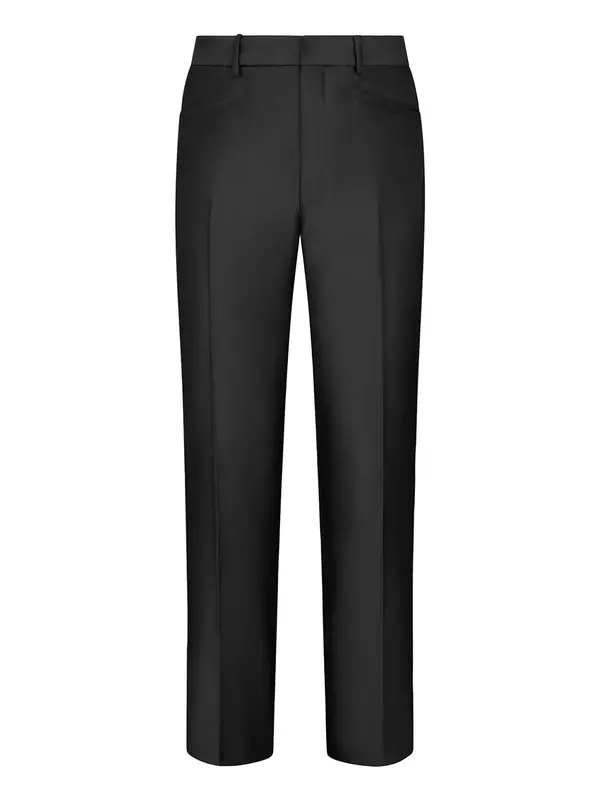 TOM FORD Wool-mohair-silk Slim Trousers - Black