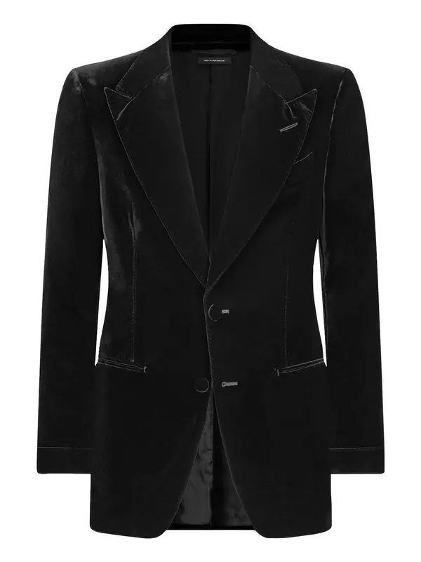 TOM FORD Fluid Velvet Shelton Cocktail Blazer - Black