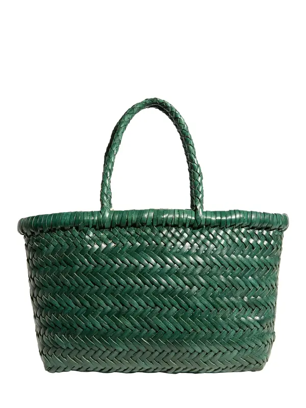 Dragon Diffusion Mini Leather Flat Gora Tote Bag - Green