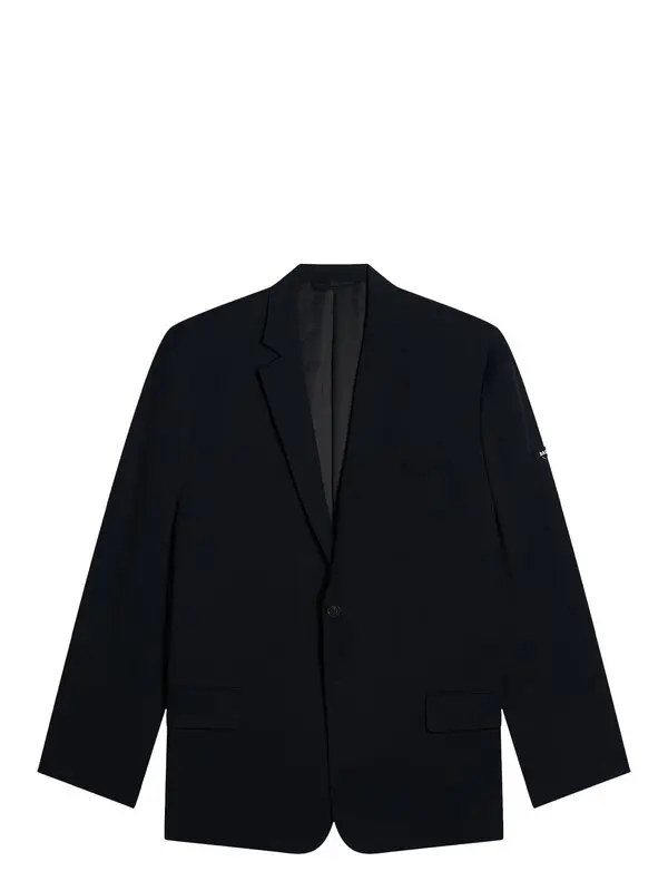 Balenciaga Washed Blazer Jacket - Black
