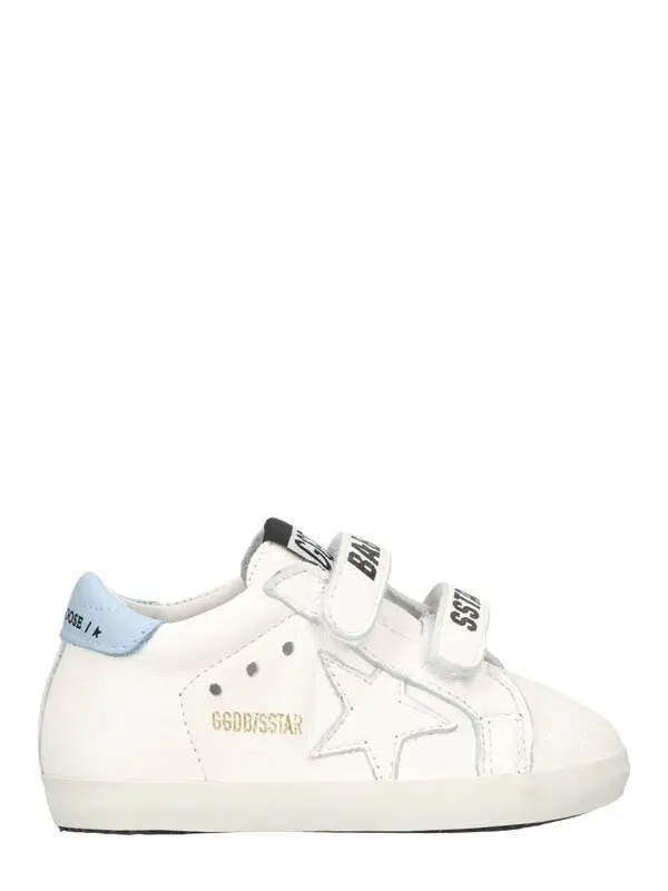 Golden Goose Leather Baby School Sneakers - White