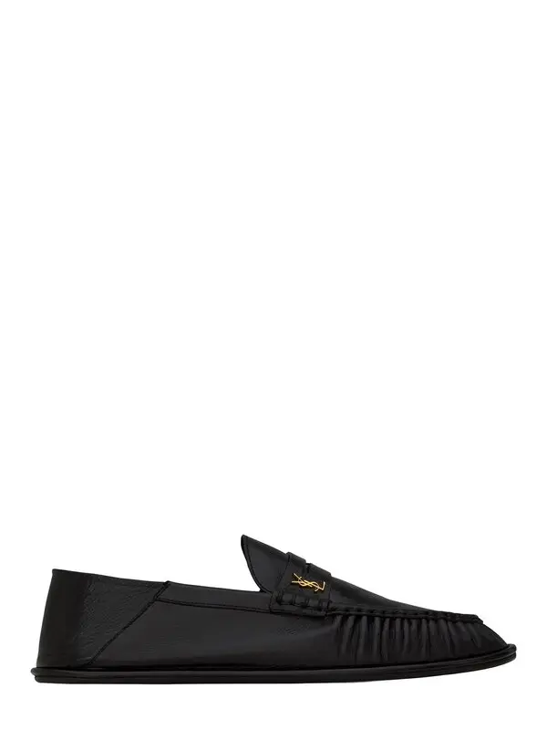 Saint Laurent Leather Loafers - Black