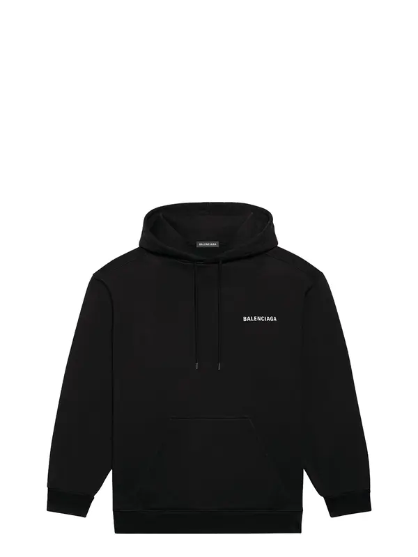 Balenciaga Logo Hoodie - Black