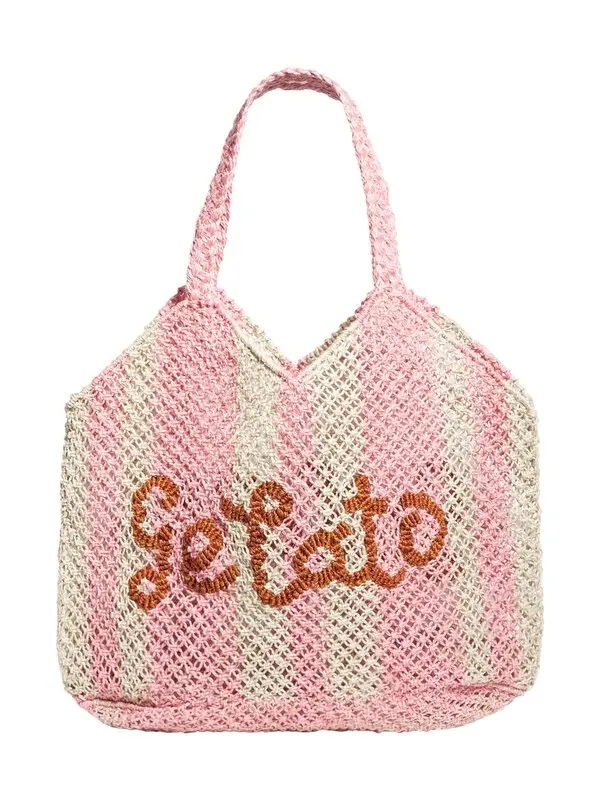 THE JACKSONS Jute Gelato Tote Bag - Pink