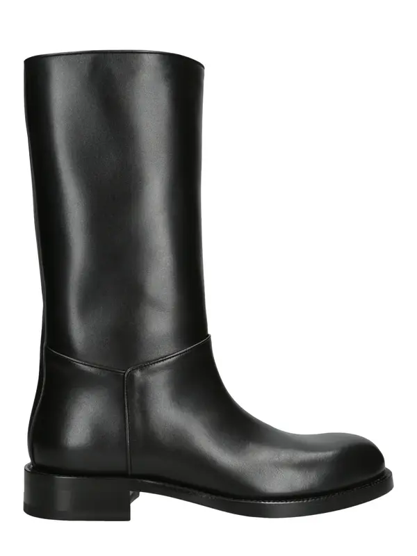 THE ROW Nobilis Leather Riding Boots - Black
