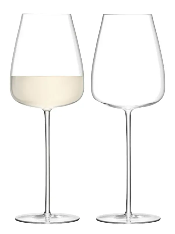 LSA INTERNATIONAL Set Of 2 Wine Culture White Wine Goblets - Clear