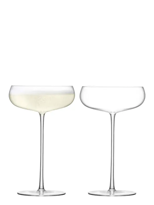 LSA INTERNATIONAL Set Of 2 Wine Culture Champagne Saucers - Clear