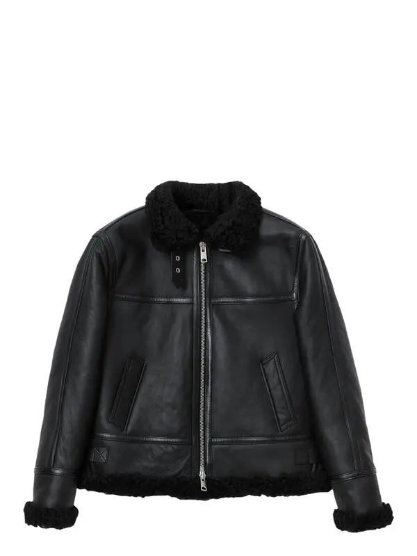 ALLSAINTS Lorel Shearling Flying Jacket - Black