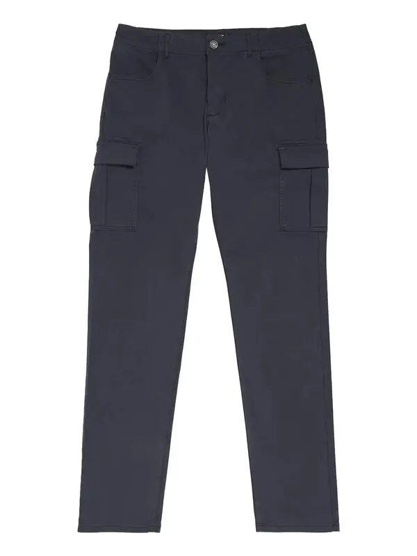 Paige Straight Cargo Trousers - Navy