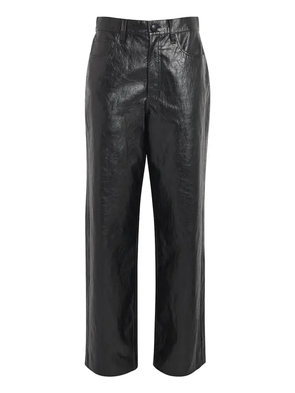 Rag & Bone Faux Leather Shea Trousers - Black