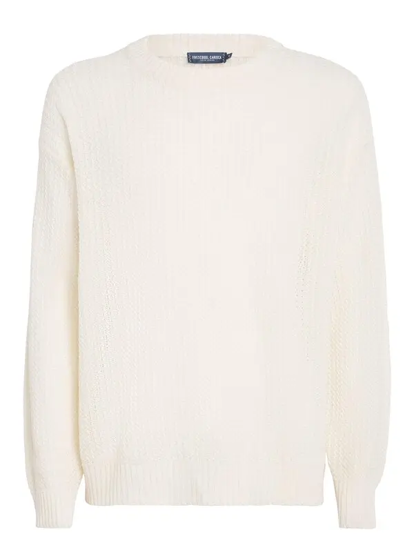 Frescobol Carioca Linen Jardim Sweater - White