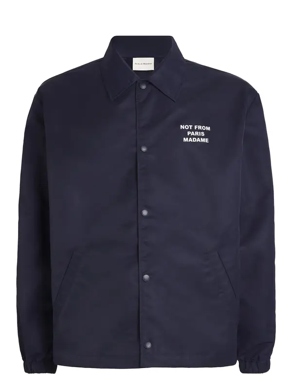Drole De Monsieur Graphic Print Jacket - Navy