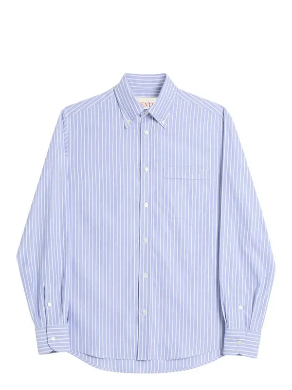 Valentino Garavani Cotton Stripe Shirt - Blue