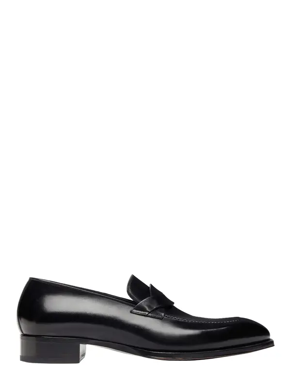 TOM FORD Burnished Leather Elkan Loafer - Black