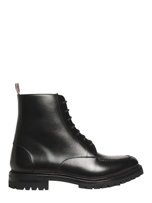 Thom Browne Leather Commando Boots - Black