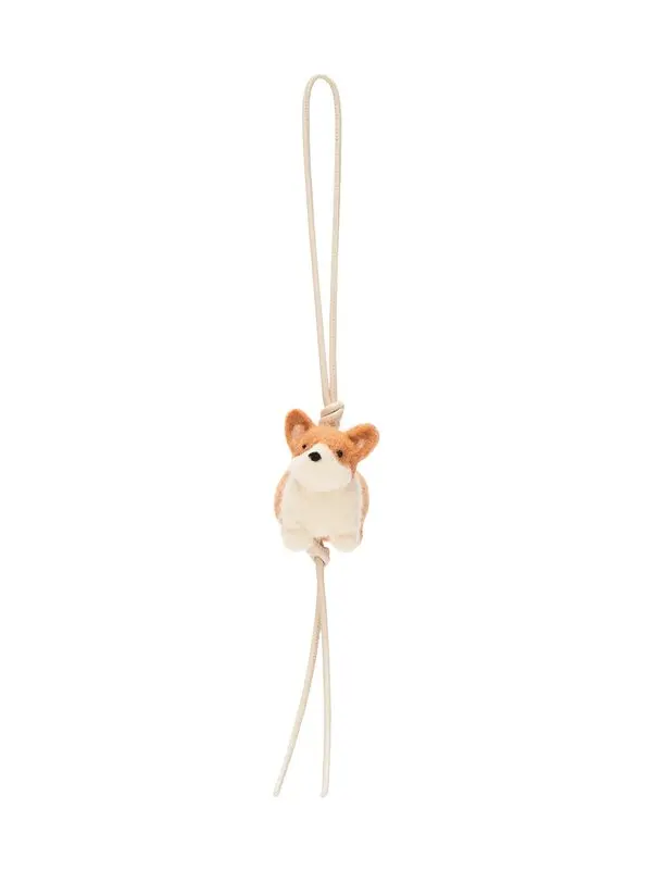Loewe Felt Corgi Charm - White