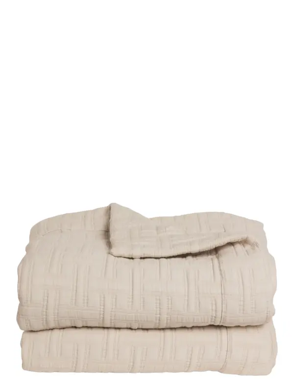 PETER REED Embroidered Kengo Throw - Neutral