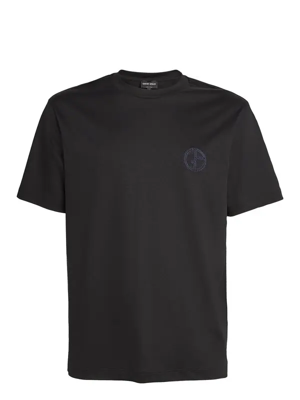Giorgio Armani Interlock Logo T-shirt - Black