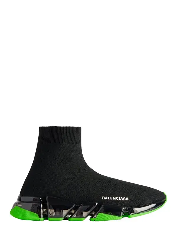 Balenciaga Clear Sole Speed 2.0 Sneakers - Black