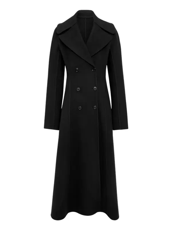 Alaïa Virgin Wool Cinched Coat - Black