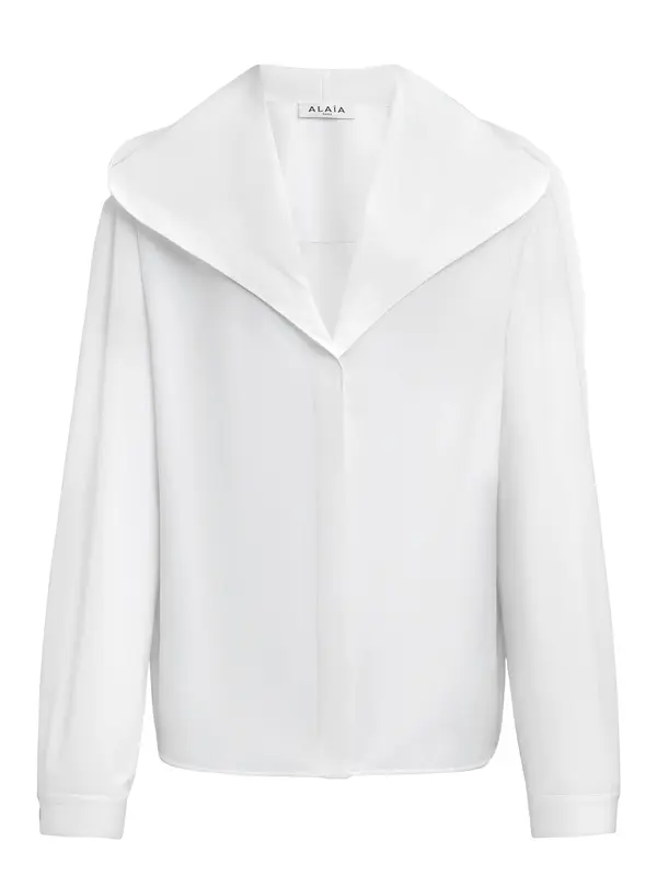 Alaïa Cotton Hooded Shirt - White