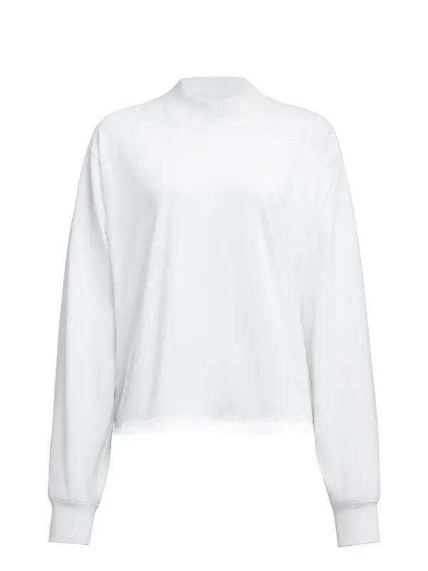 Alaïa Cotton Jersey Logo Sweatshirt - White