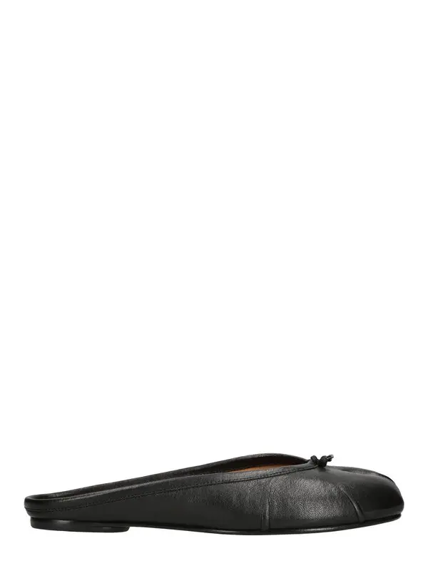 MAISON MARGIELA Leather Tabi Ballerina Mules - Black