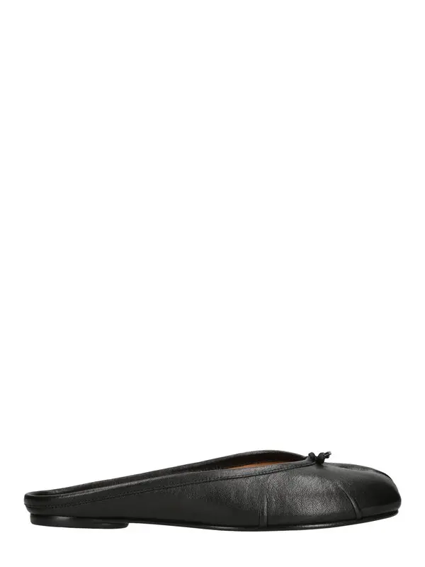 MAISON MARGIELA Leather Tabi Ballerina Mules - Black