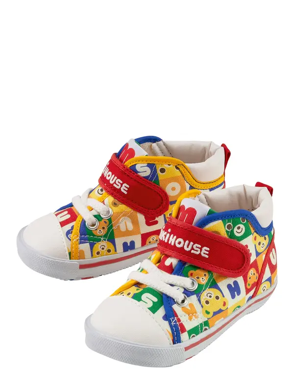 MIKI HOUSE Logo-embroidered Sneakers - White