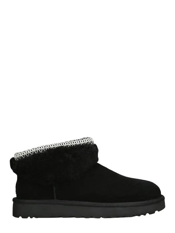 UGG Classic Ultra Mini Maxi Curly Boots - Black