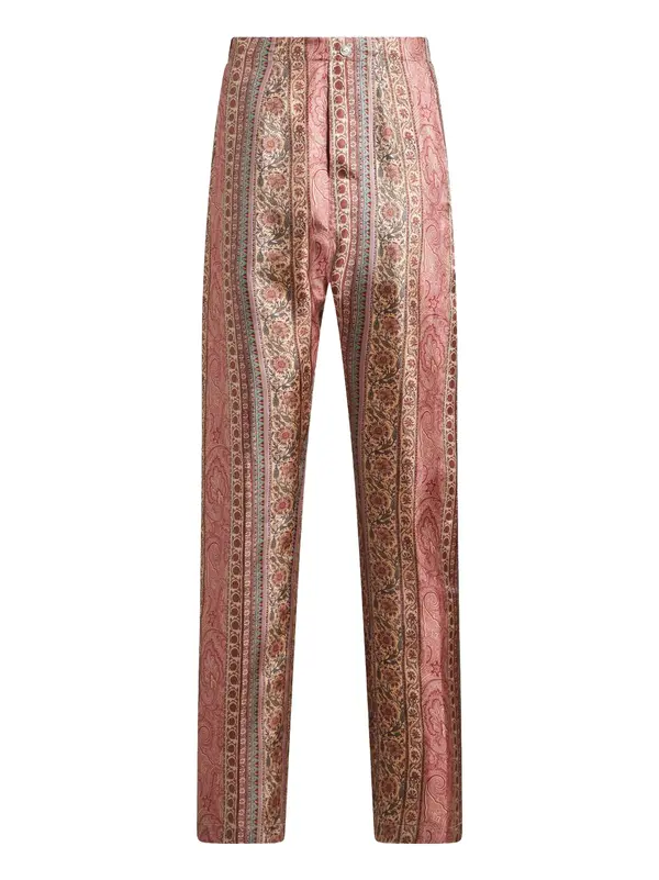 Etro Paisley-print Trousers - Pink