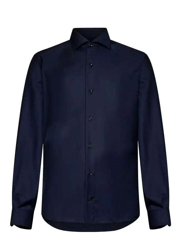 FRANZESE COLLECTION Virigin Wool Shirt - Blue