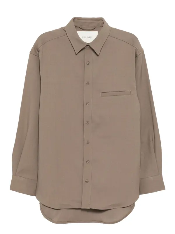 ENTIRE STUDIOS Giant Shirt - Brown