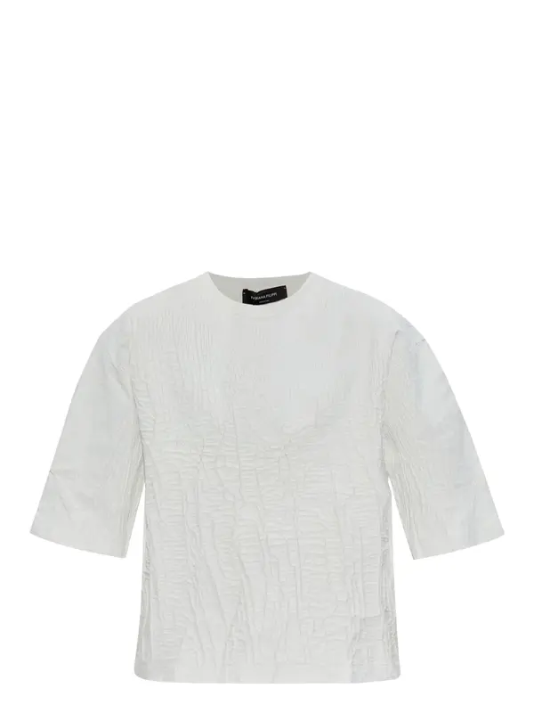 Fabiana Filippi Cracked-effect T-shirt - White