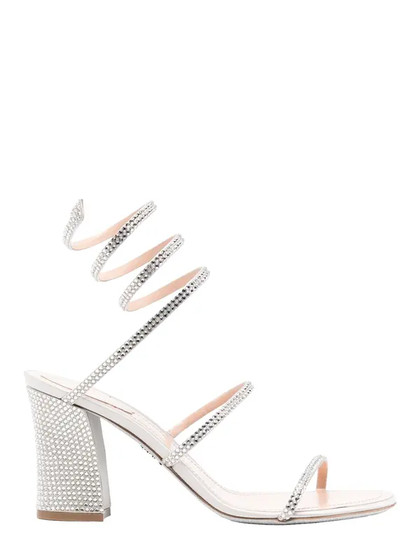 Rene Caovilla 80mm Cleo Sandals - Grey